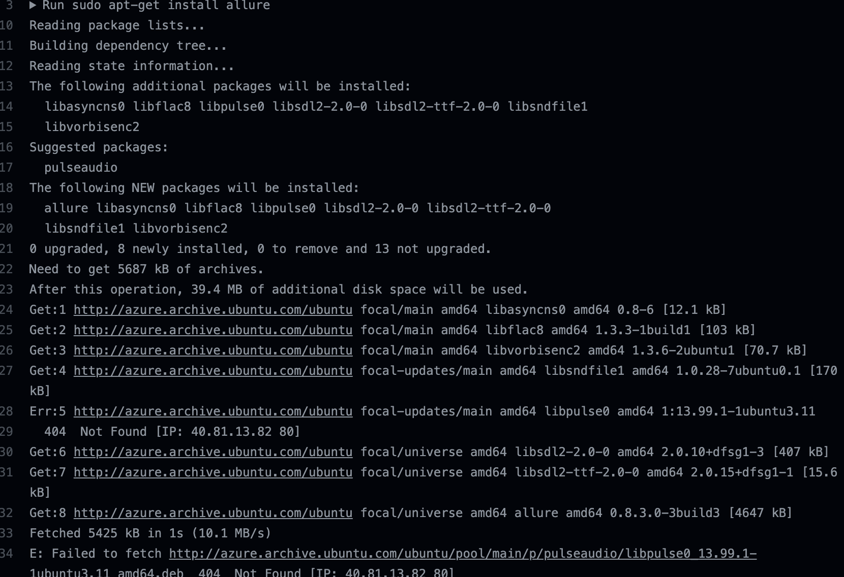 Ubuntu package repository lacks a package or broken · Issue #4323 · actions/runner-images · GitHub