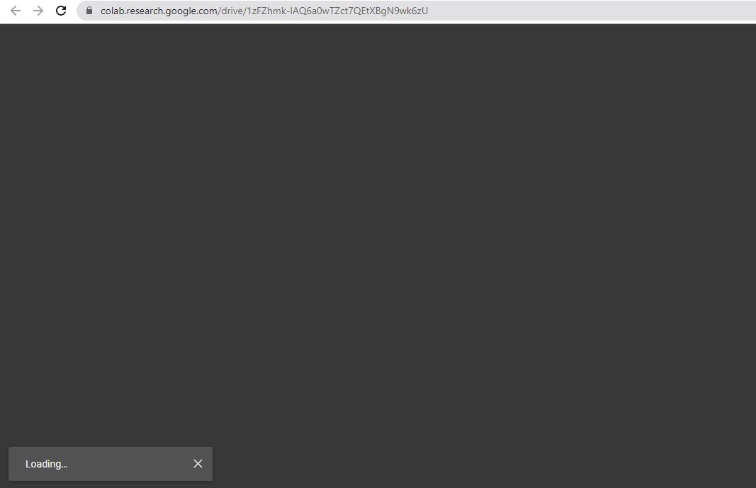 Unable to open colab notebook-stuck on loading · Issue #2251 · googlecolab/colabtools · GitHub