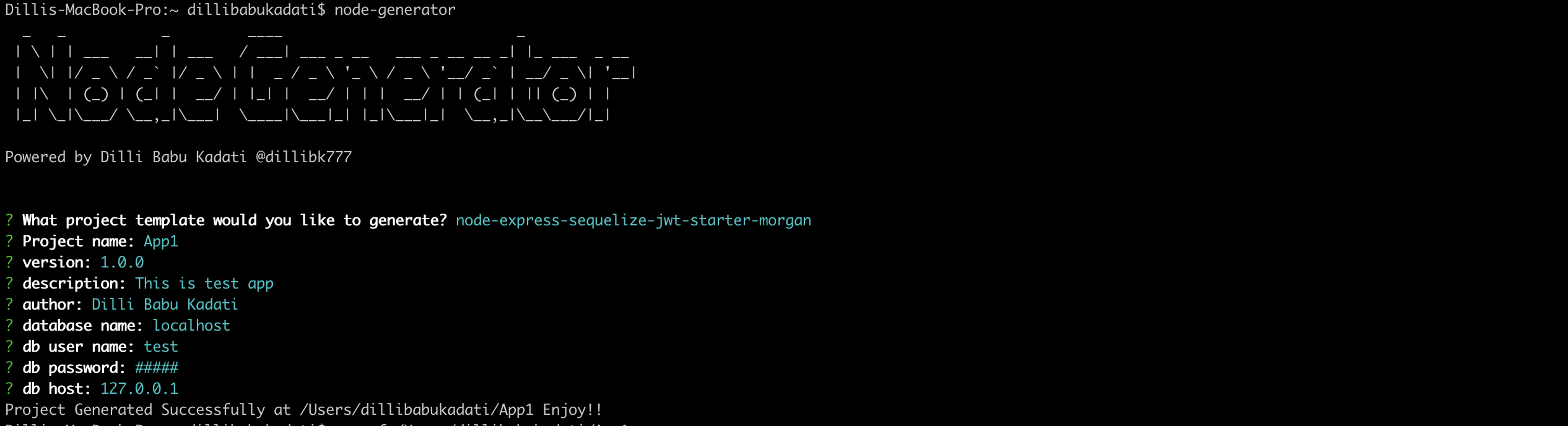 Github Dillibabukadatinodejs Backend Starter Generator 