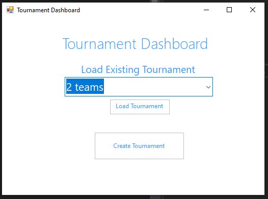 GitHub - wunanpty/TournamentTracker: A Tournament Tracker that sets up a schedule for teams to ...