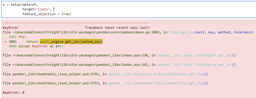 [BUG]: Error when feature_selection is set to True on setup · Issue #3415 · pycaret/pycaret · GitHub