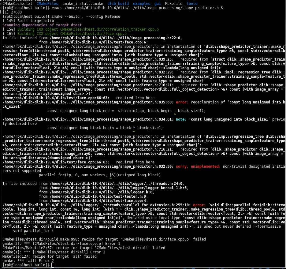 error: redeclaration of ‘const long unsigned int& block_size’ · Issue #625 · davisking/dlib · GitHub