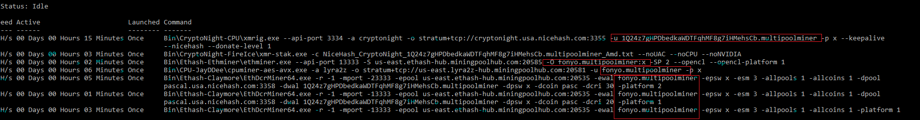 Some miners using other wallets not in start.bat. · Issue #1286 · MultiPoolMiner/MultiPoolMiner ...