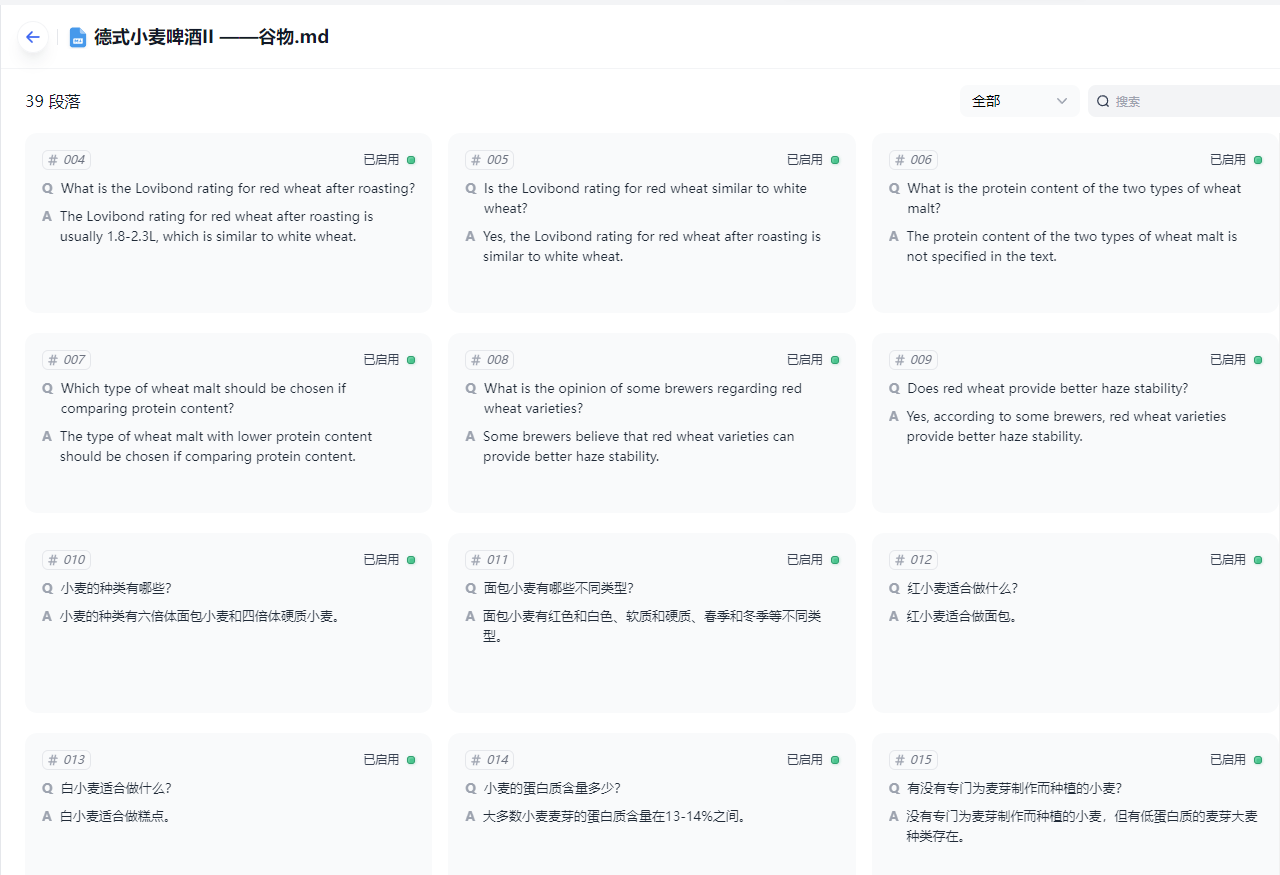 QA splitting mode always generates English question and answer pairs ...