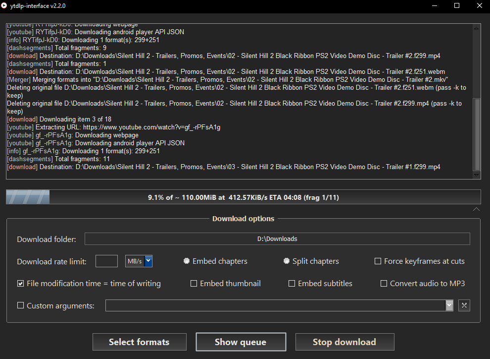 Slow Download speed on a youtube playlist · Issue #58 · ErrorFlynn/ytdlp-interface · GitHub