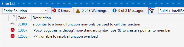 Unresolved overloaded function type when using LogStream operator