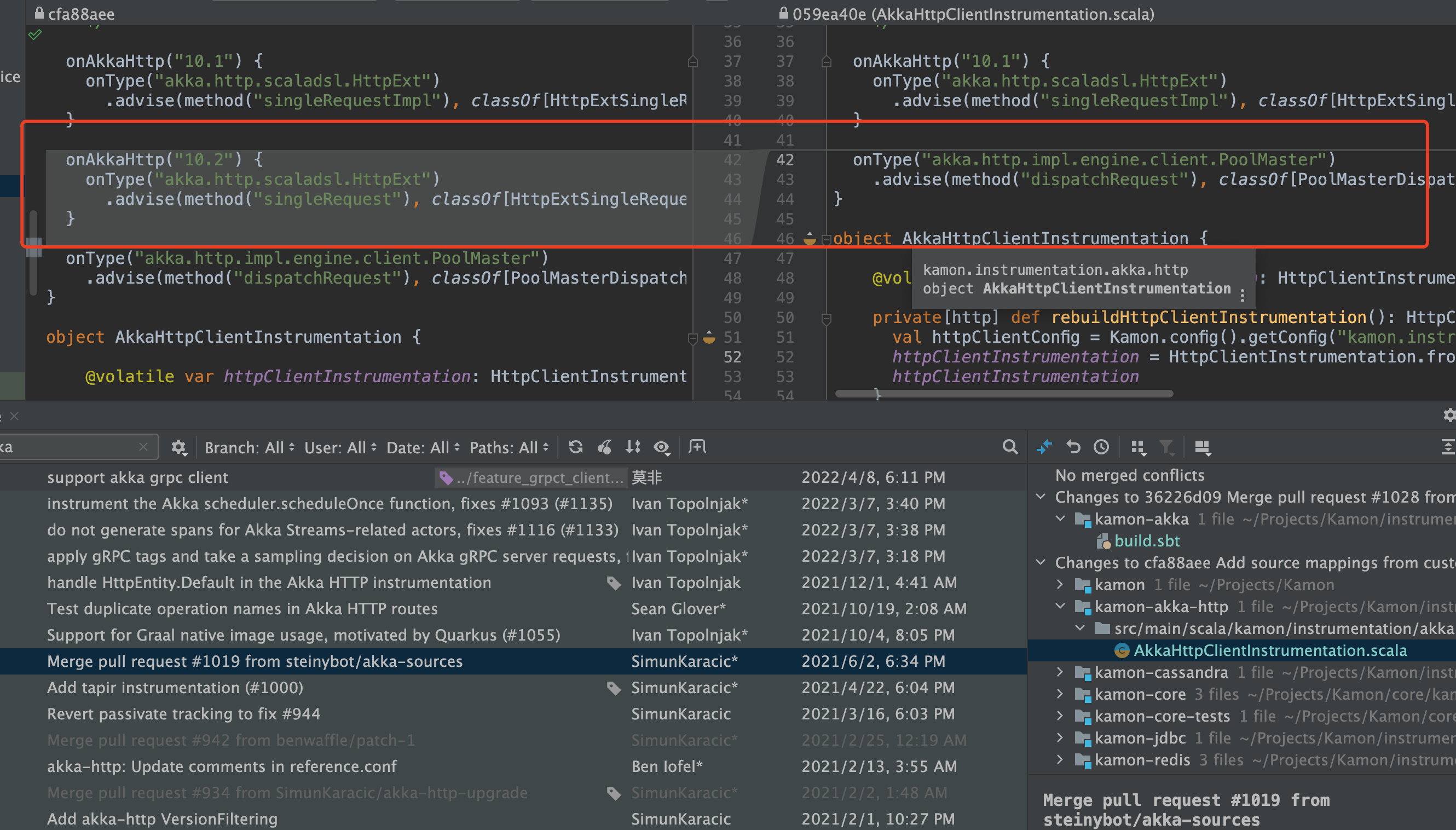 Why Code Of Instrumentation For Akka 10 2 Has Been Removed · Issue