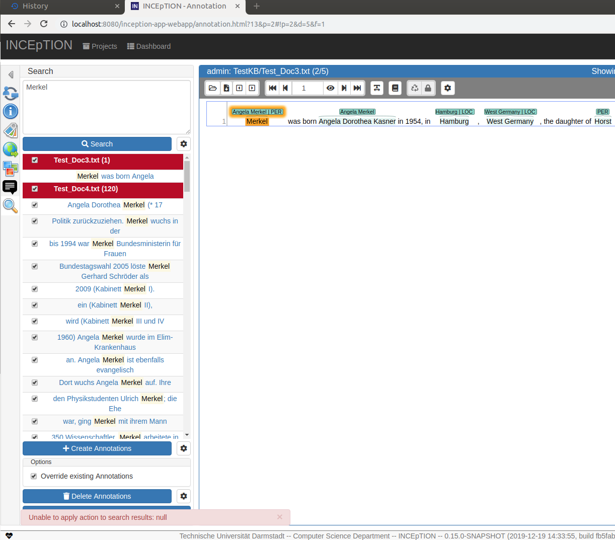 Create annotations from search results · Issue #1579 · inception-project/inception · GitHub