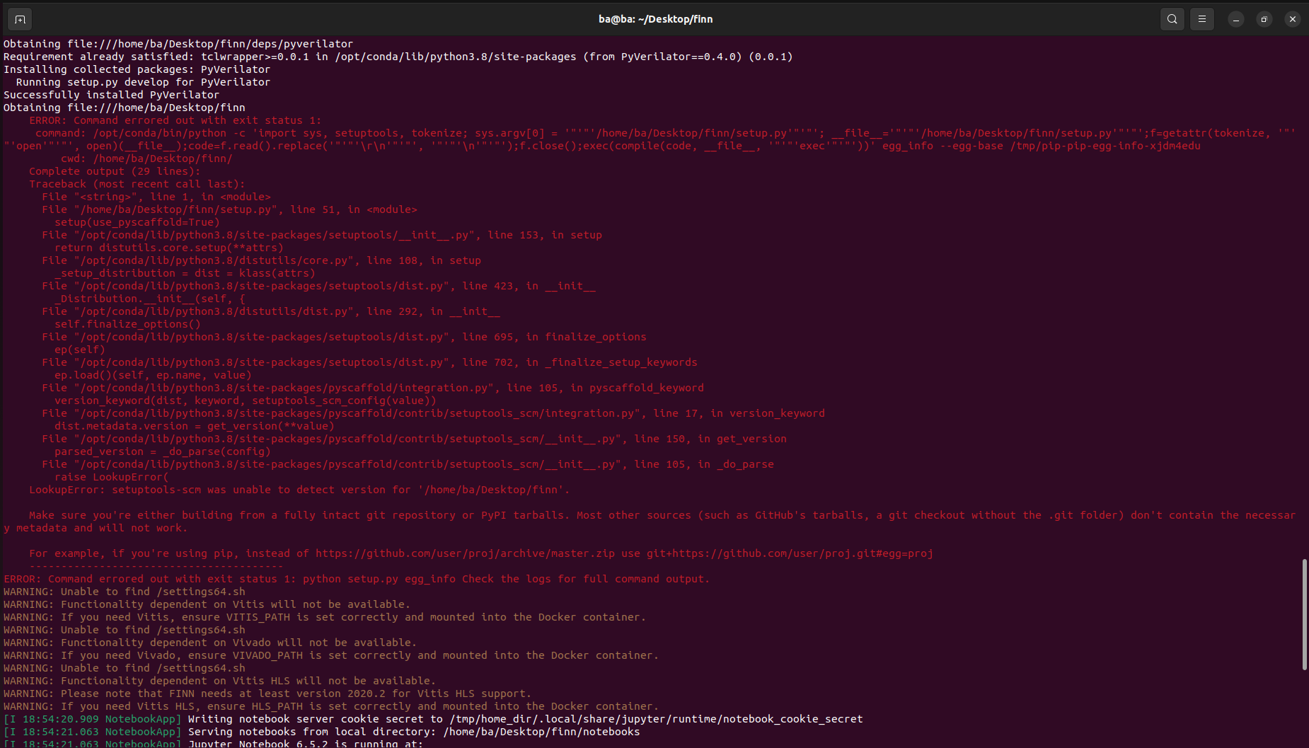 Finn and Fin-Experimental Installing Error · Xilinx finn · Discussion #754 · GitHub