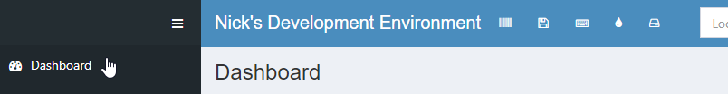 Dashboard button not clickable in navigation pane on left side between ...