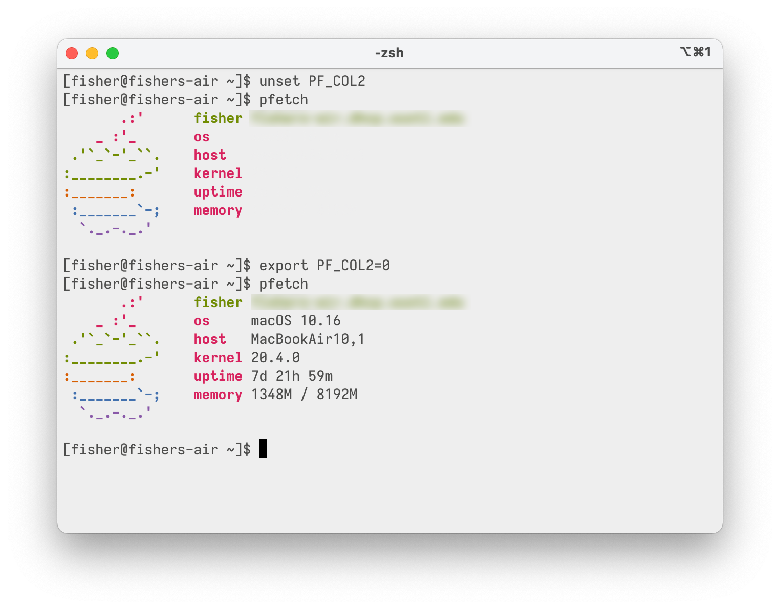 In light-themed terminal, info data is still printed in white · Issue #147 · dylanaraps/pfetch ...
