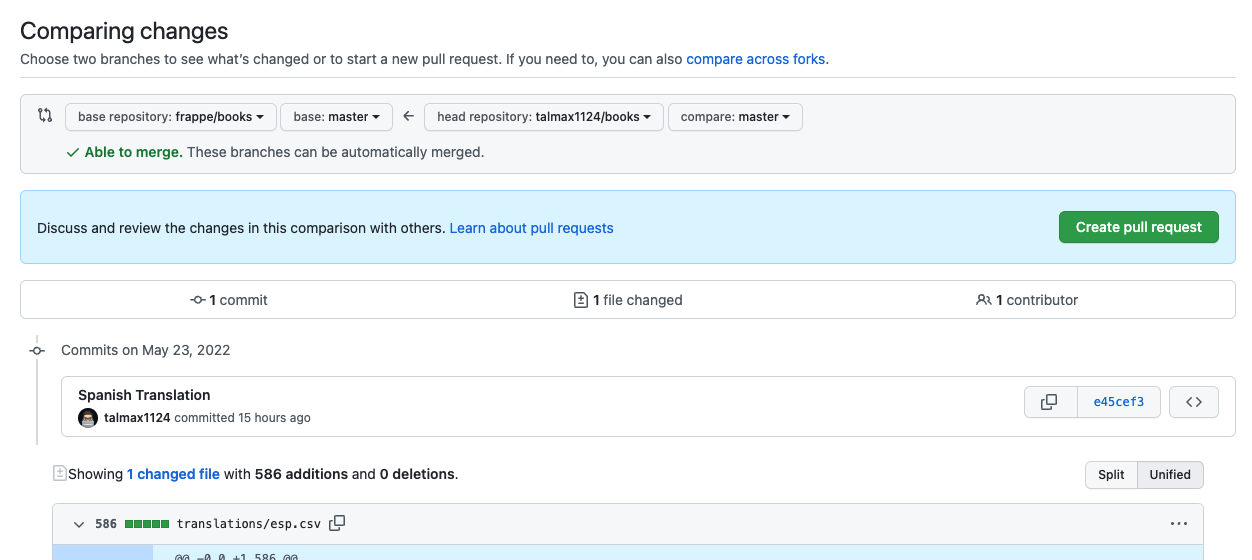 Pull Request is not being allowed to be done · Issue #389 · frappe/books · GitHub