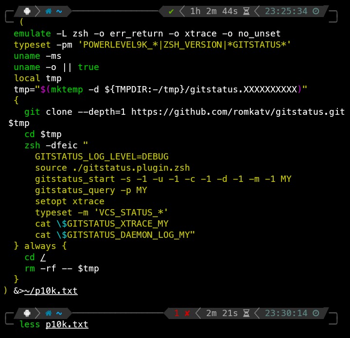 Prompt waits for gitstatus to finish instead of showing old info in grey · Issue #667 · romkatv ...