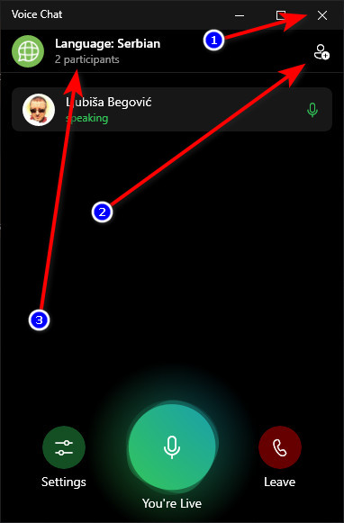 When I Close Voice Chat Window Cant Find Any Way To Back To Vc · Issue 2196 · Unigramdev 