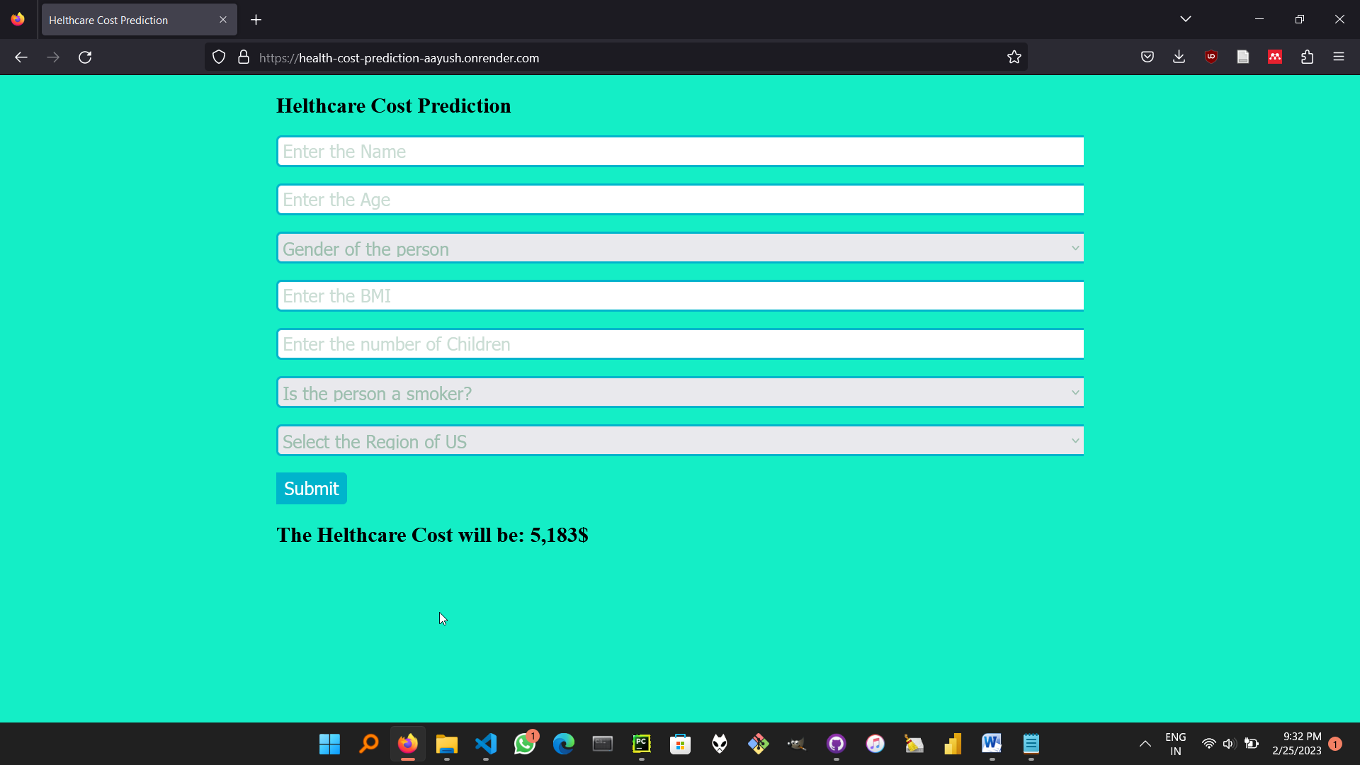 GitHub - aayush-dhattarwal/healthcare-cost-predictor: Predicts the ...