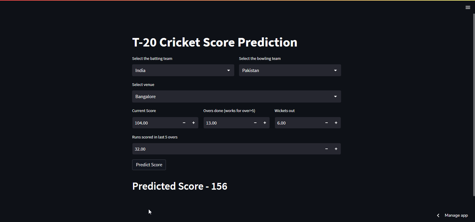 GitHub - aayush-dhattarwal/t20-cricket-score-prediction: T20 Cricket ...