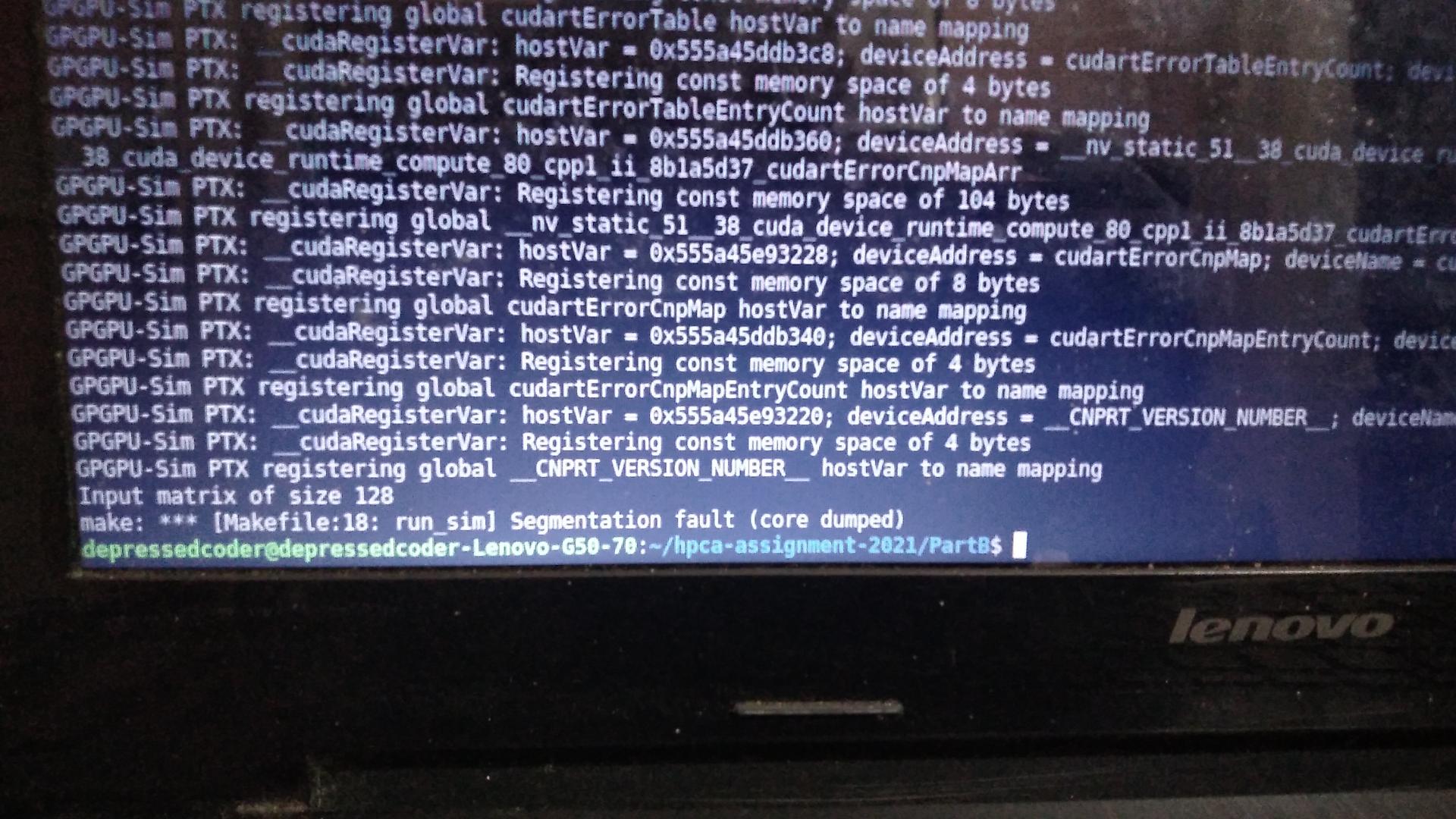 Segmentation fault on running CUDA programs · Issue #239 · gpgpu-sim ...