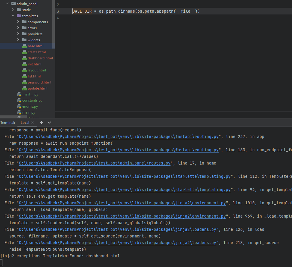 error on templating · Issue #134 · fastapi-admin/fastapi-admin · GitHub error on templating · Issue #134 · fastapi-admin/fastapi-admin · GitHub