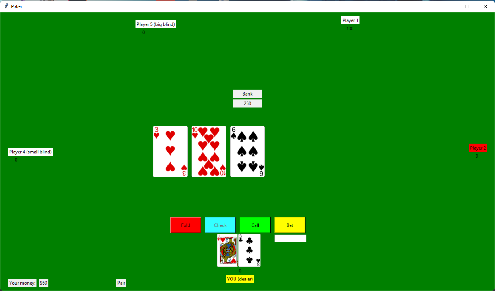 GitHub - PudgeDaMuerto/PyPoker: Poker game on python with tkinter