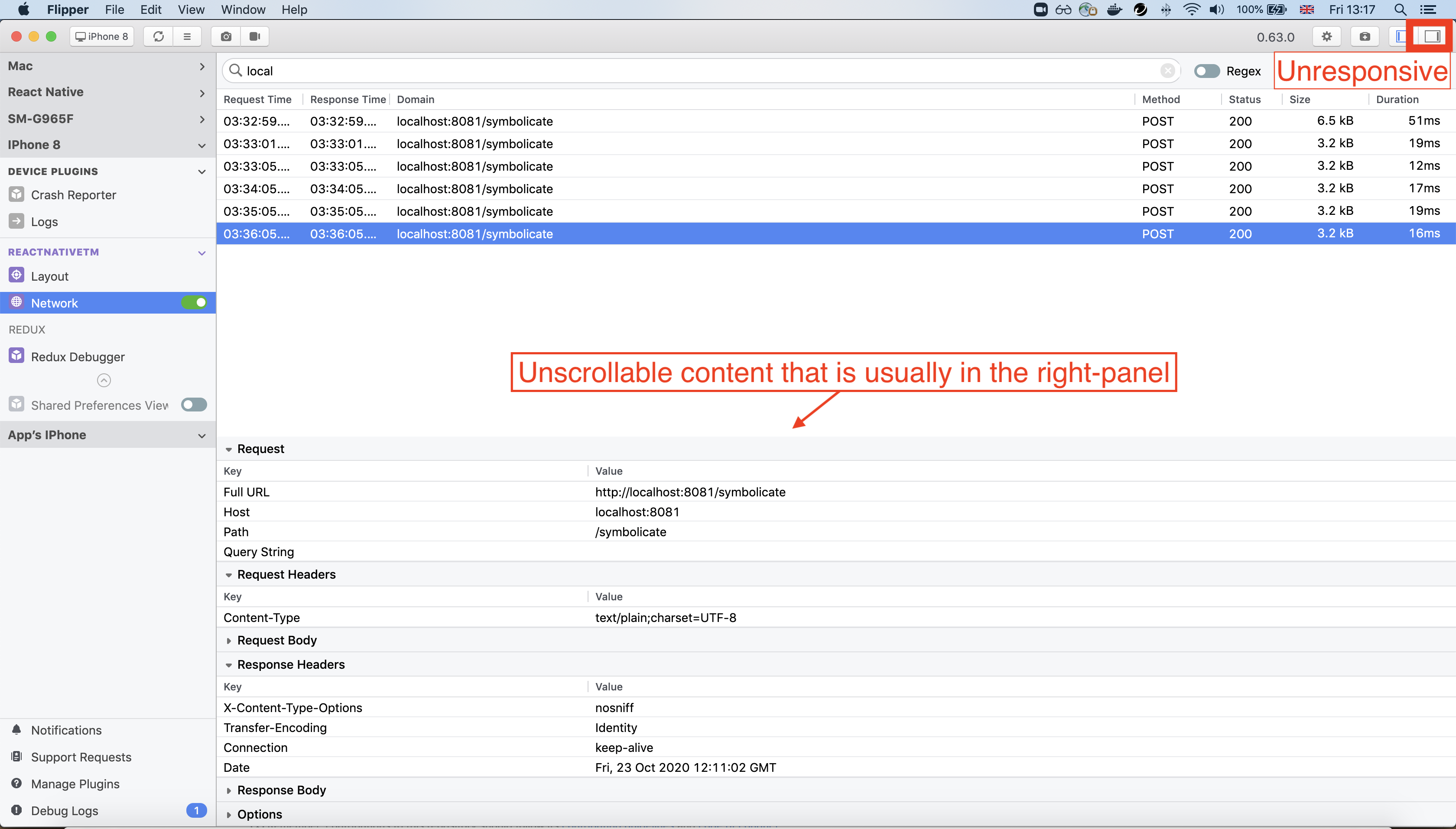 Right Side-panel content displaying in main content space ...