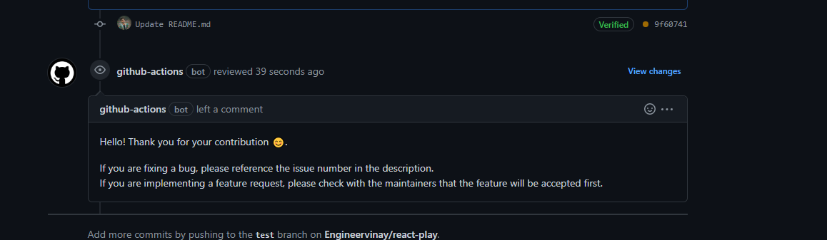 [Feature request]: Add first interaction to greet a new contributor whenever they open a new ...