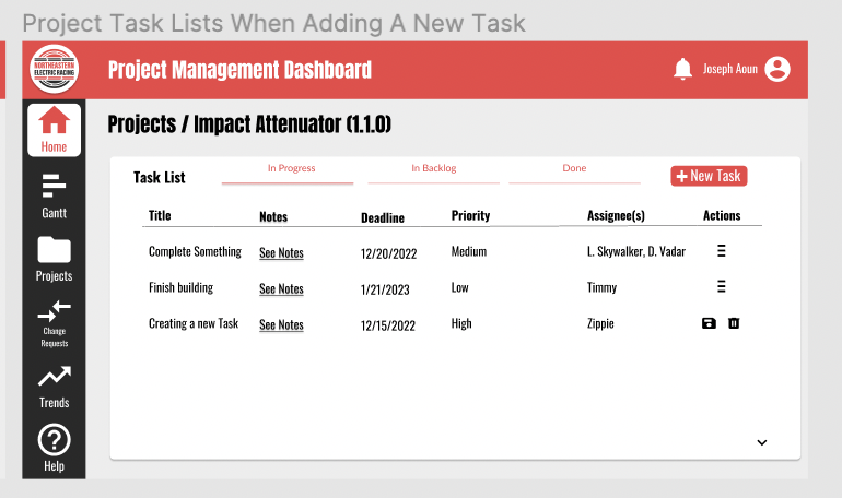 Add/Delete Task Functionality · Issue #762 · Northeastern-Electric-Racing/FinishLine · GitHub