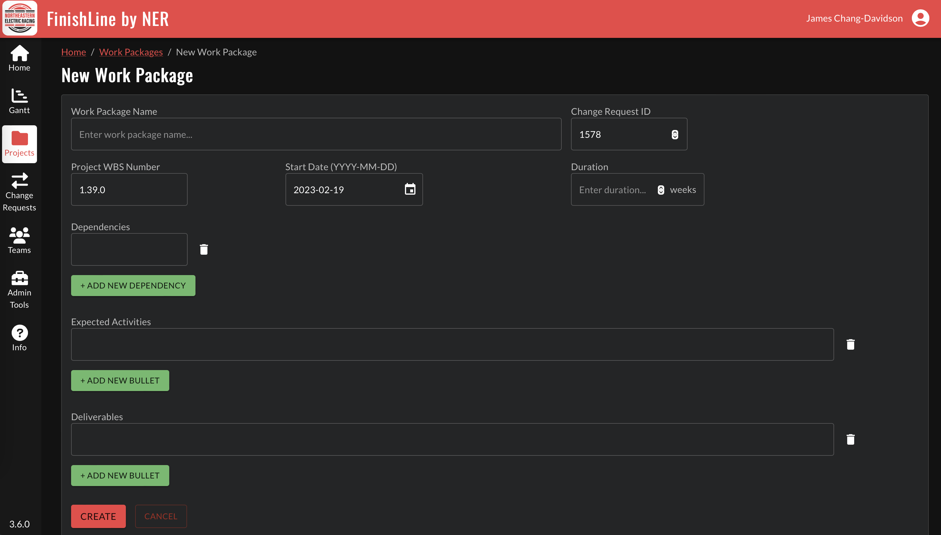 Improve Layout of Form Fields - New Work Package Form · Issue #926 · Northeastern-Electric ...