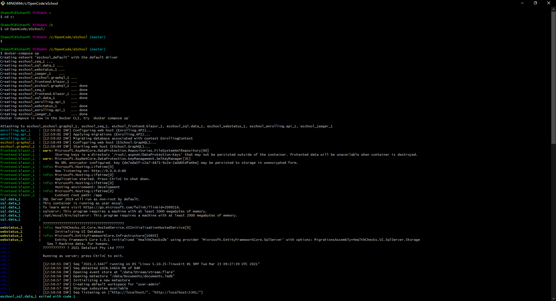 Enrollment Create Is not Working · Issue #385 · OpenCodeFoundation/eSchool · GitHub