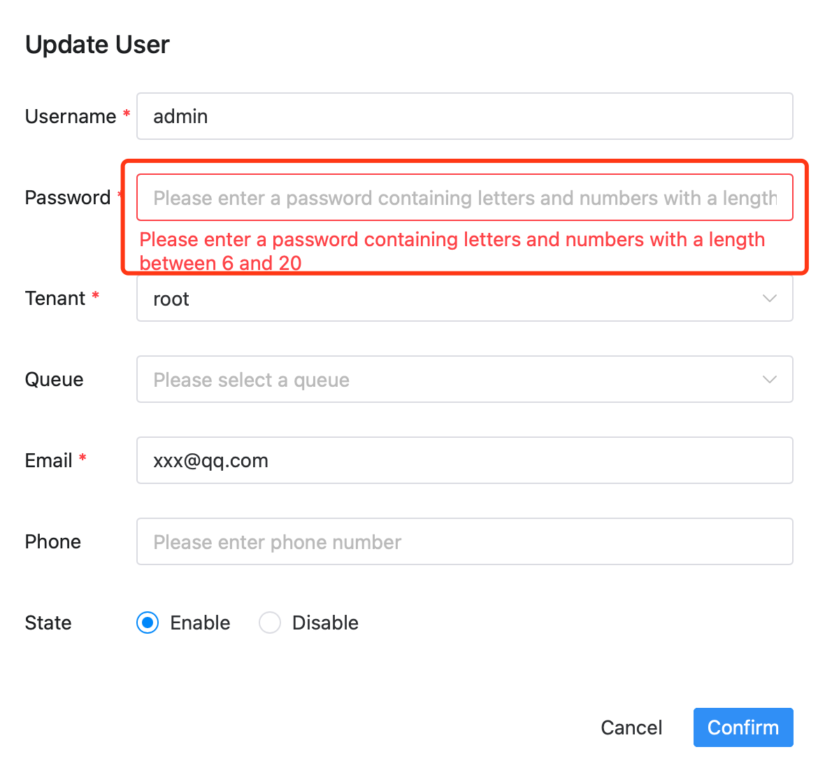 Bug Ui Next Cannot Update Tenant Individually On User Info Site · Issue 8878 · Apache