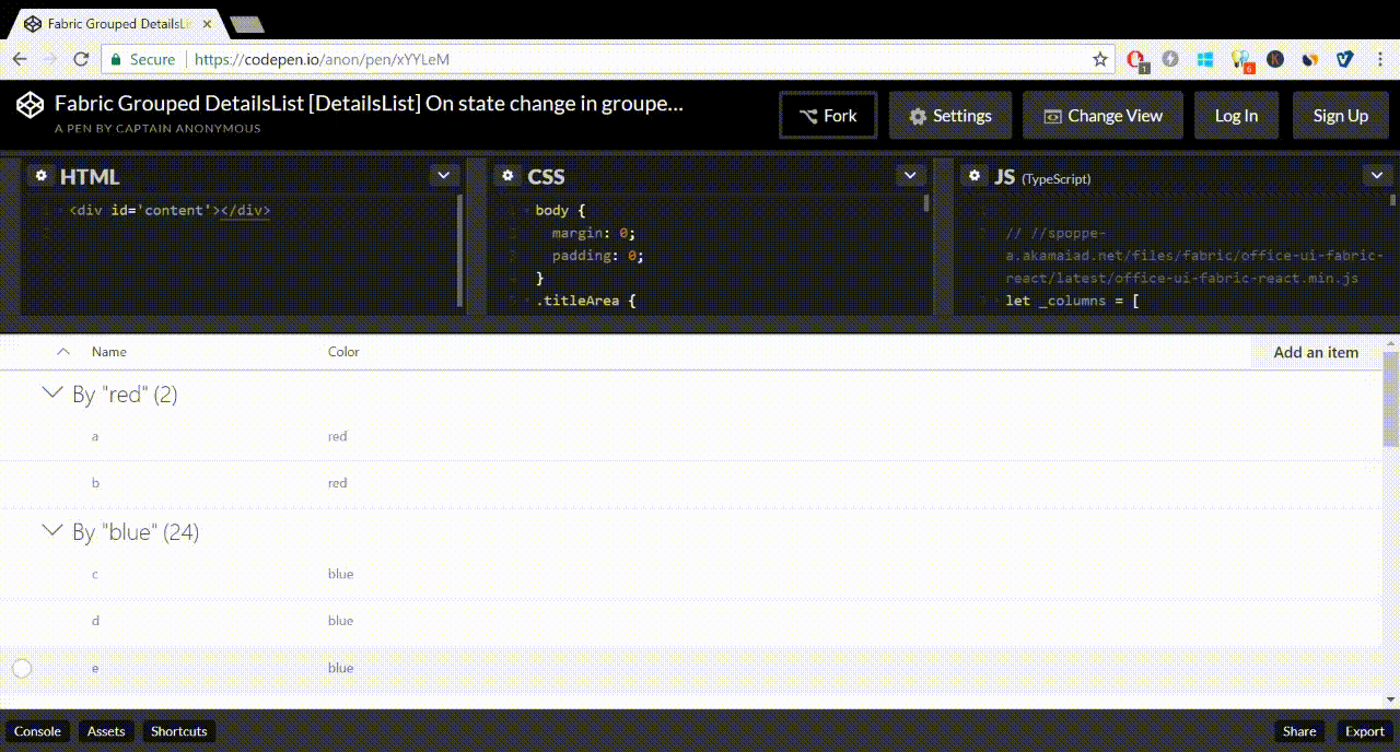 [DetailsList] On state change in groupedDetailsList, the view scrolls up · Issue #4048 ...