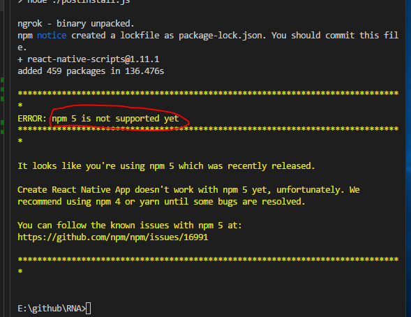 npm 5 not support bug! · Issue #590 · expo/create-react-native-app · GitHub