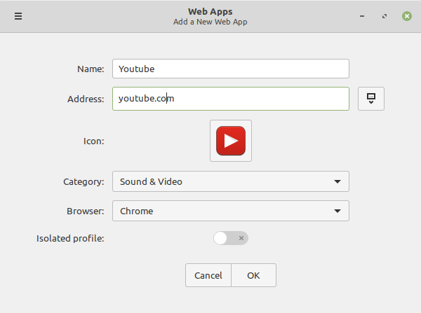 Custom icon not shown when using Chrome without isolated profile · Issue #59 · linuxmint/webapp ...