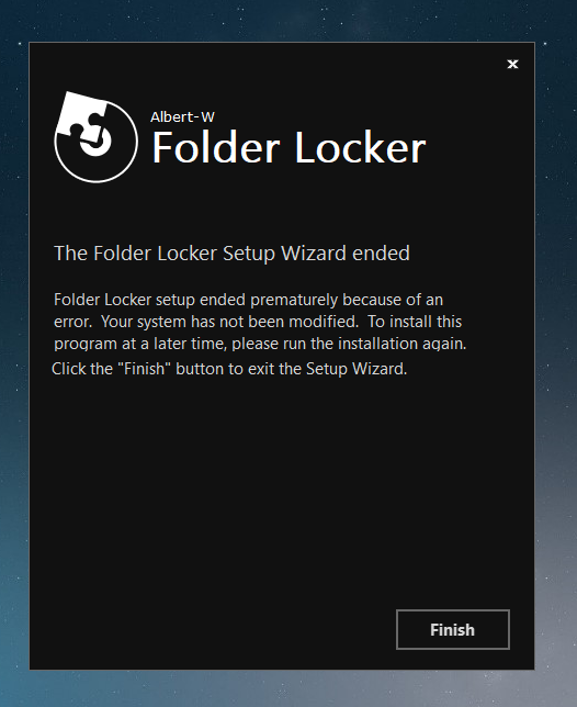 無法安裝，報錯 · Issue #11 · Albert-W/Folder-locker · GitHub