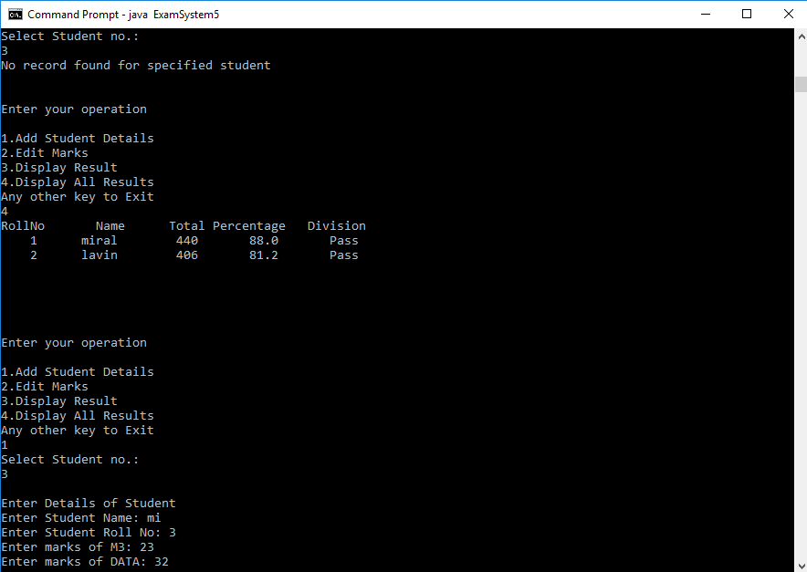 GitHub - miral25/JAVA-EXAM-SYSTEM