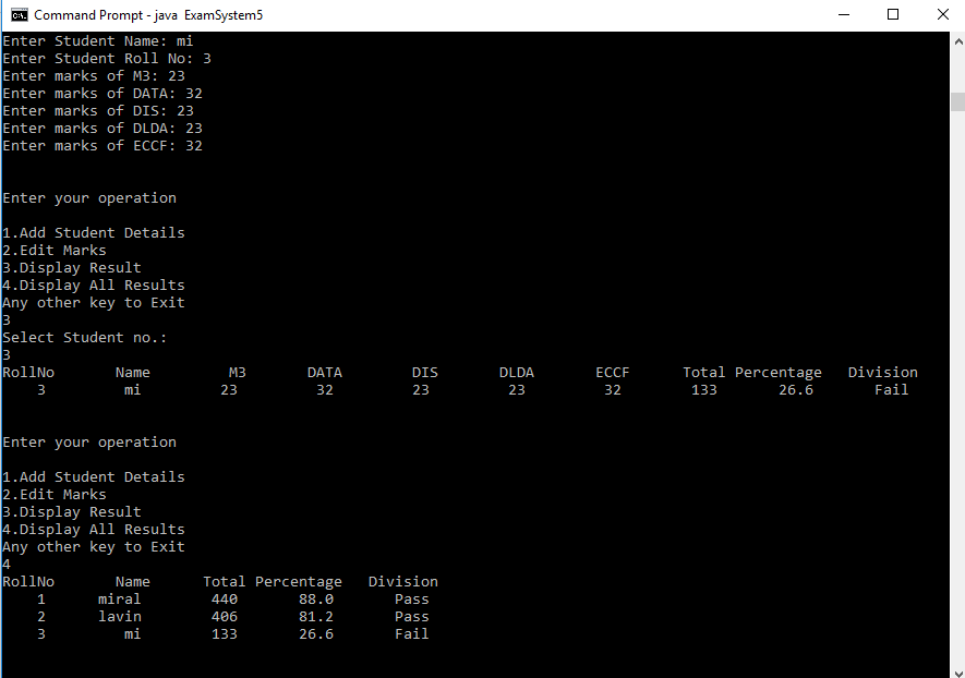 GitHub - miral25/JAVA-EXAM-SYSTEM