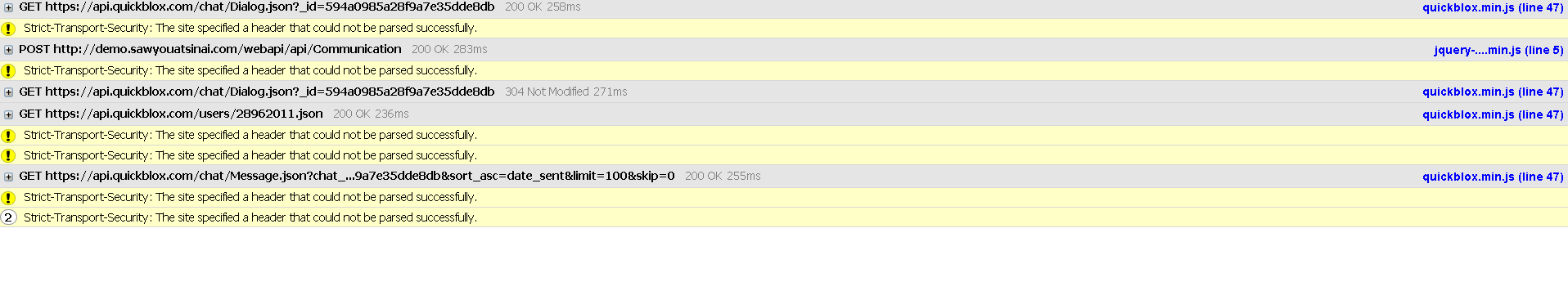 Quickblox messages are not getting saved to history,the messages are delivered to other user but ...