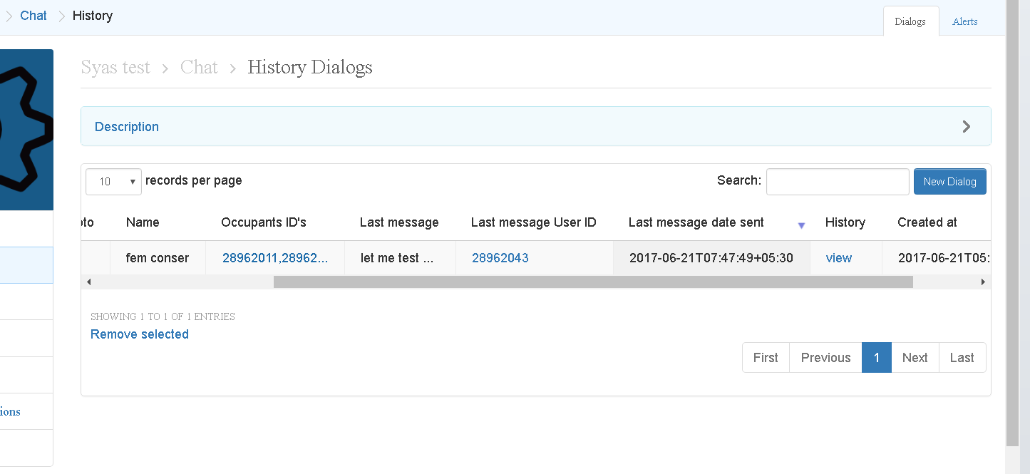 Quickblox messages are not getting saved to history,the messages are delivered to other user but ...