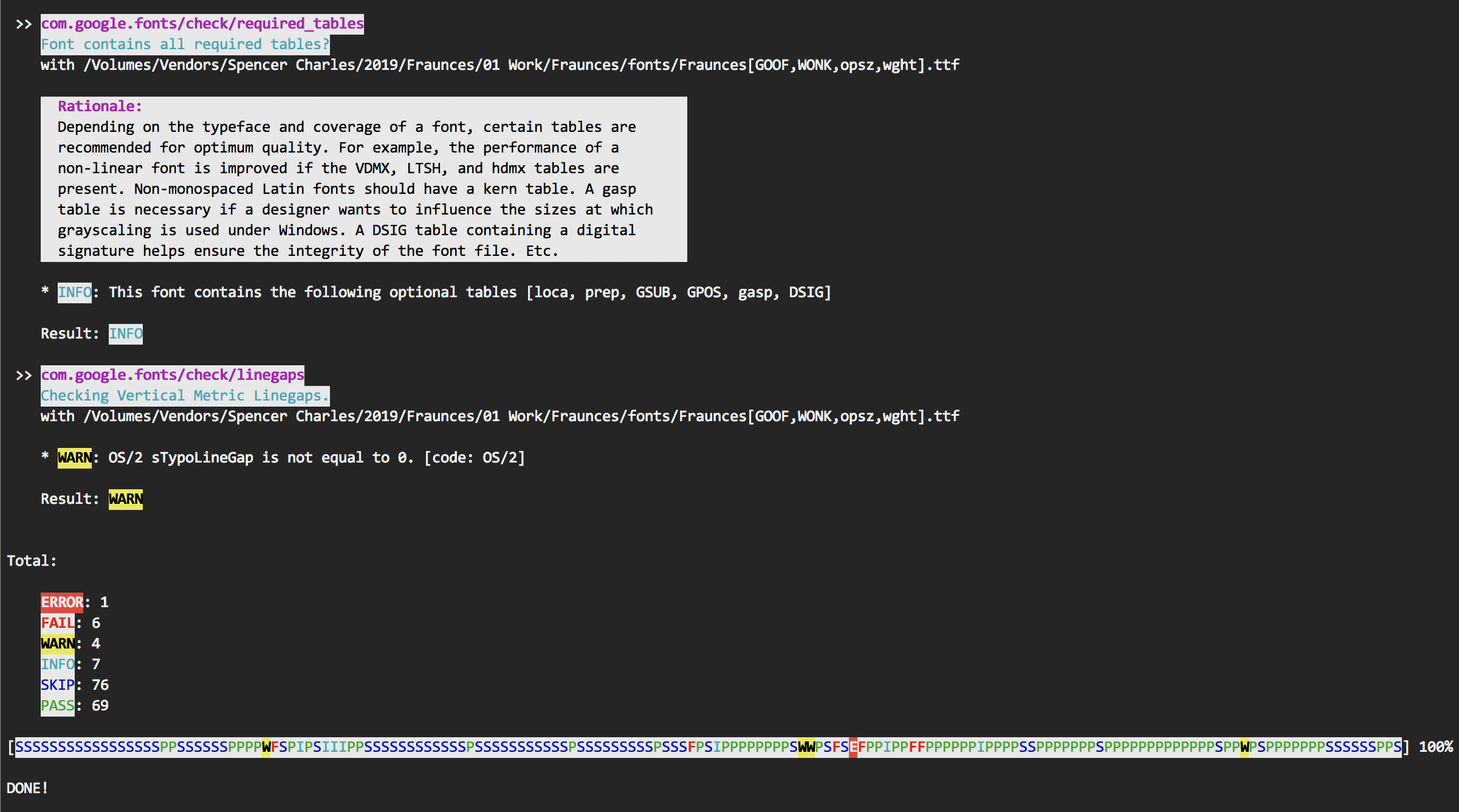 Color scheme in Terminal · Issue #2733 · fonttools/fontbakery · GitHub
