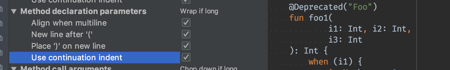 How to use continuation ident for parameters? · Issue #350 · pinterest/ktlint · GitHub
