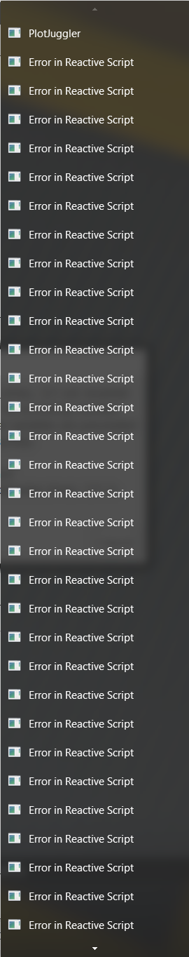 Plotjuggler crash caused by reactive script errors · Issue #800 · facontidavide/PlotJuggler · GitHub