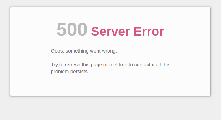 Error code 500 when trying to access on Advanced Parameters>Webservice ...