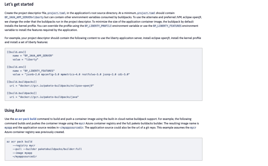 Use the Paketo Buildpack for Liberty on Azure and Google Cloud · Issue #2862 · OpenLiberty/blogs ...