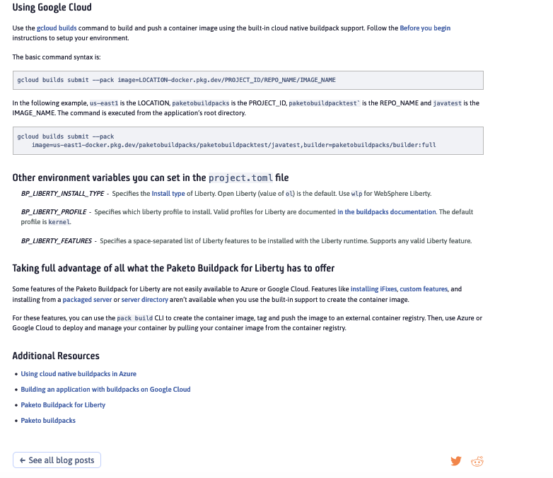 Use the Paketo Buildpack for Liberty on Azure and Google Cloud · Issue #2862 · OpenLiberty/blogs ...