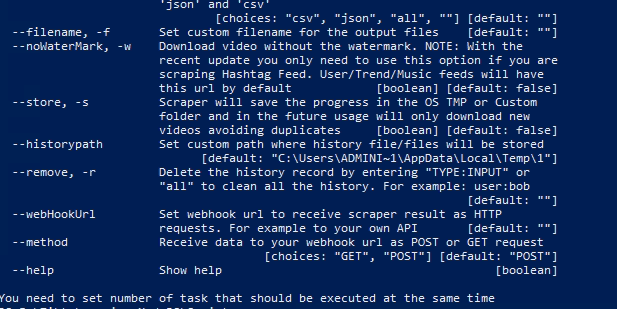 CLI doesnt work using python command · Issue #640 · drawrowfly/tiktok-scraper · GitHub