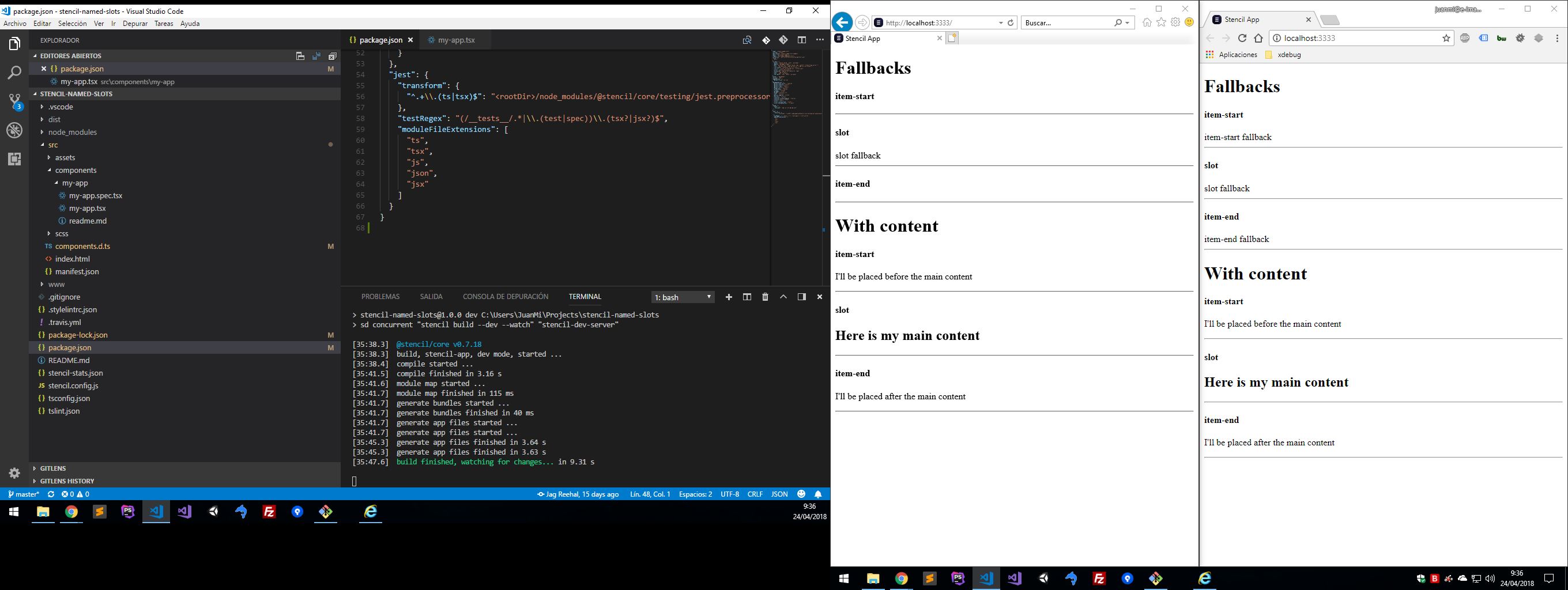 Fallback Content For Named Slots In Firefox And Ie11 · Issue 706 · Ionic Team Stencil · Github