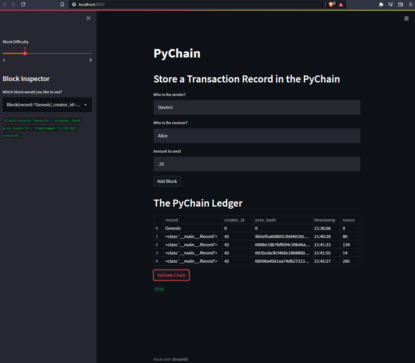 GitHub - cryptome/ExploringBlockchains: Web app of a blockchain based ledger system