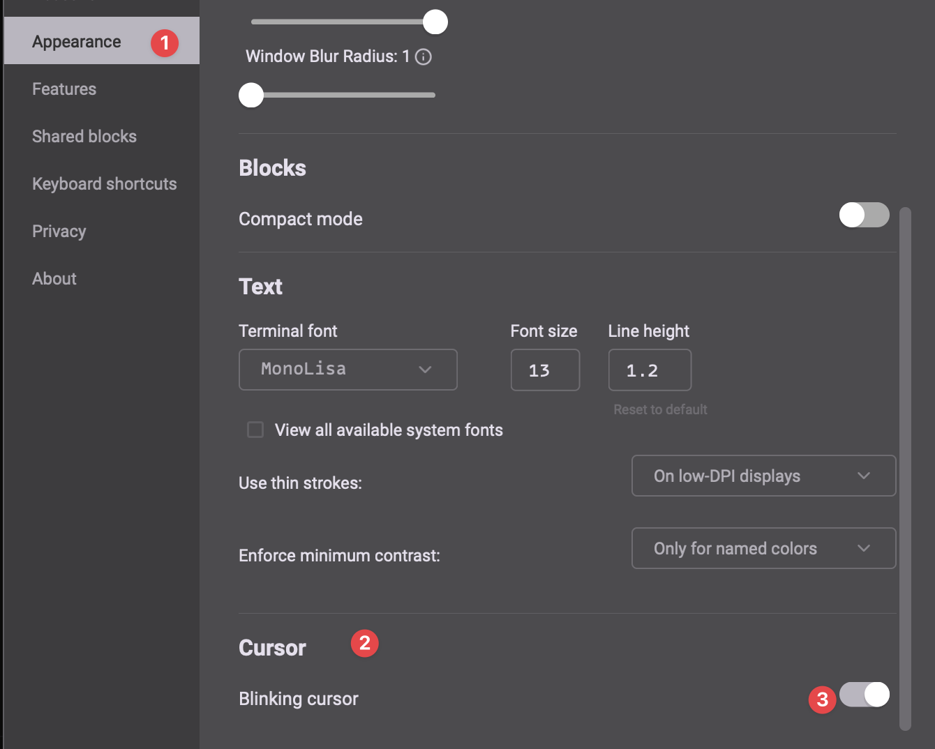 Add setting to disable the blinking cursor · Issue #1468 · warpdotdev ...