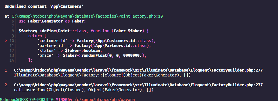 Problem When Generating A Factory To A Model Has Relationship · Issue 182 · Laravel Shift