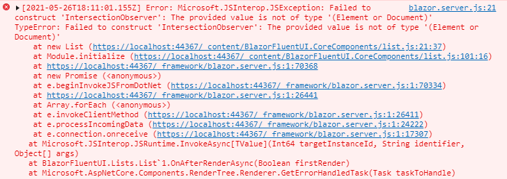 JS Error when loading DetailsList · Issue #323 · BlazorFluentUI/BlazorFluentUI · GitHub