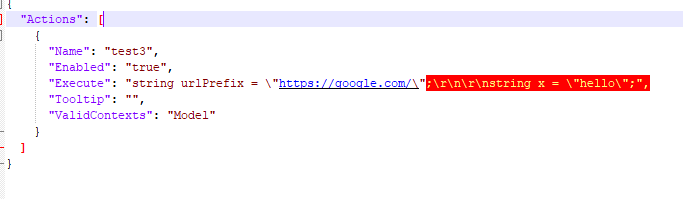 Syntax issue with saving a Custom Action · Issue #833 · TabularEditor/TabularEditor · GitHub